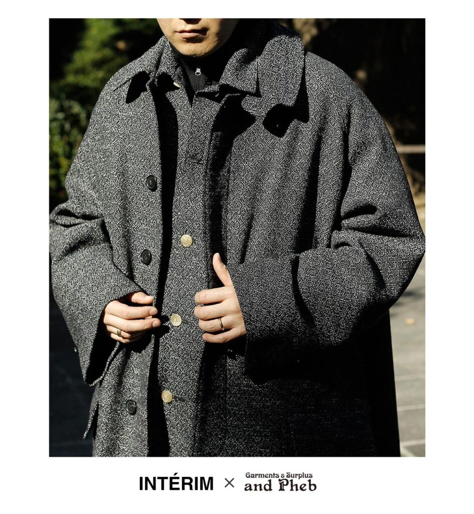 INTERIM andPheb別注 ,IINSIDE OUT DOUBLE SIDED JACQUARD TWEED DEADSTOCK ...