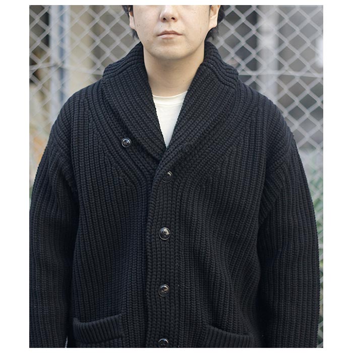 インテリム INTERIM ハイパービッグ 30s 3ゲージ ヘビーショールカラー カーディガン HYPER BIG 30s 3GG ...