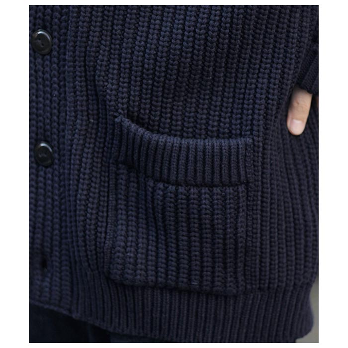 インテリム INTERIM ハイパービッグ 30s 3ゲージ ヘビーショールカラー カーディガン HYPER BIG 30s 3GG ...