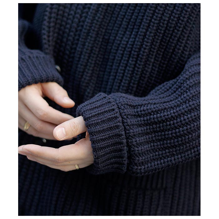 インテリム INTERIM ハイパービッグ 30s 3ゲージ ヘビーショールカラー カーディガン HYPER BIG 30s 3GG ...