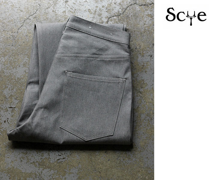 SCYE BASICS サイベーシックス メランジェ グレー デニム ワイド SCYE BASICS サイベーシックス メランジェ グレー デニム ワイド